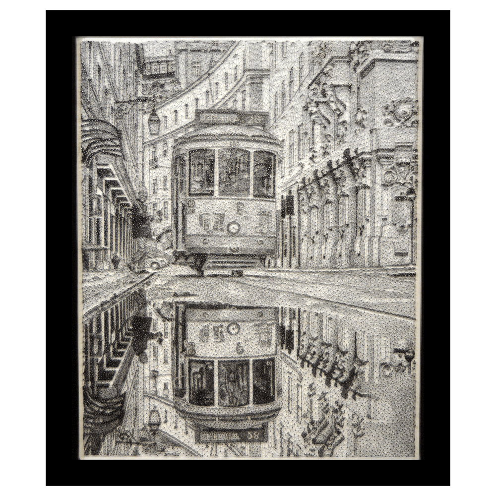 Lisbon Tram – Stringometry Art Studio